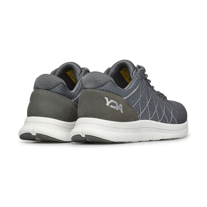 YDA Vault Trainers for Diabetics (Grey) - ShoeInsoles.co.uk