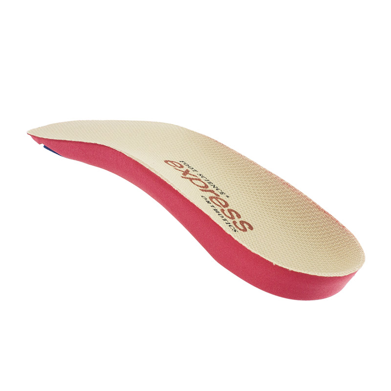 Express Orthotics Hard Density Red 3/4 Length Insoles - ShoeInsoles.co.uk